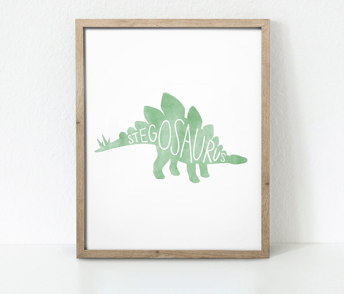 4 Dinosaur Prints Dinosaur Nursery Print Dinosaur Wall Art - Etsy