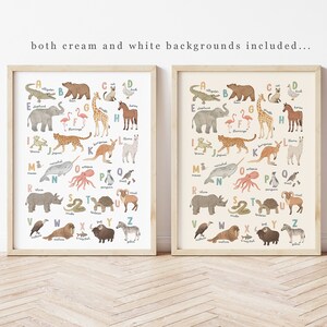 Animal Alphabet, Animal ABC Poster, Classroom Decor, Educational Art ...