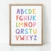 Rainbow Alphabet Poster Nursery Alphabet Print ABC Poster - Etsy