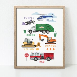 Transportation Poster Set, Vehicle ABC, Vehicle Art, Transportation ABC ...