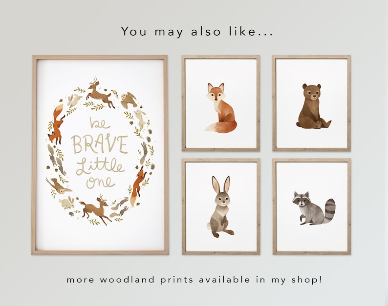 Woodland Alphabet Poster Woodland Alphabet Print Woodland | Etsy