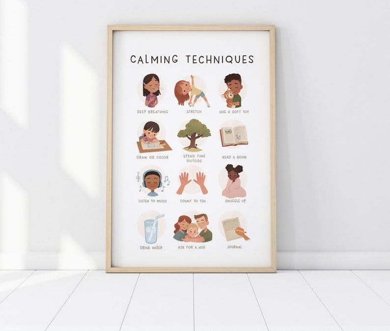 Feelings Poster Calming Techniques Calming Corner Emotions - Etsy
