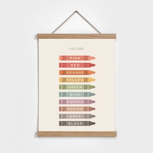 Colors Print, Educational Print, Printable Wall Art, Colors Poster ...