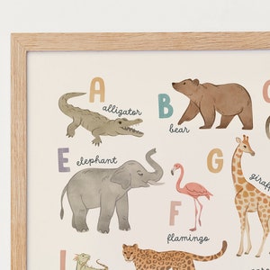 Animal Alphabet, Animal ABC Poster, Classroom Decor, Educational Art ...