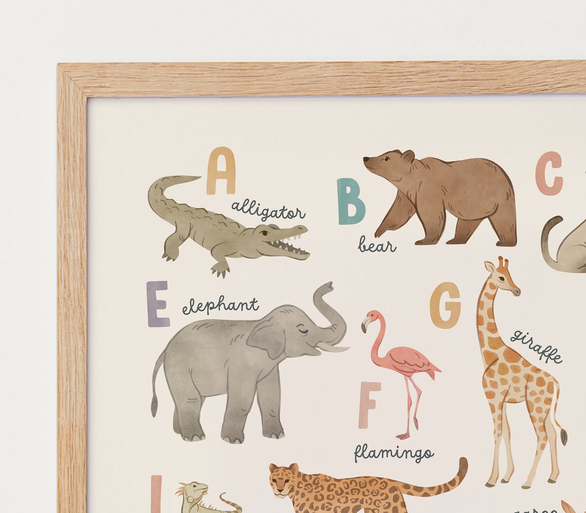 Animal Alphabet Animal ABC Poster Classroom Decor - Etsy