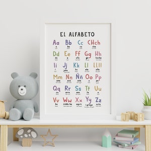 Educational Spanish Prints, Set of 6 Preschool Posters, Spanish ...