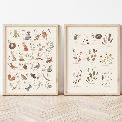Animal Alphabet Poster - Etsy