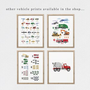 Vehicle Name Print, Transportation Poster, Vehicle Initial Print ...