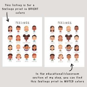 Feelings Poster, Emotions Chart, Classroom Decor, Montessori Homeschool ...