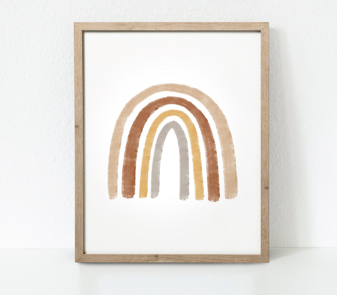 Boho Rainbow Print, Vintage Rainbow Print, Retro Rainbow Print, Pastel ...