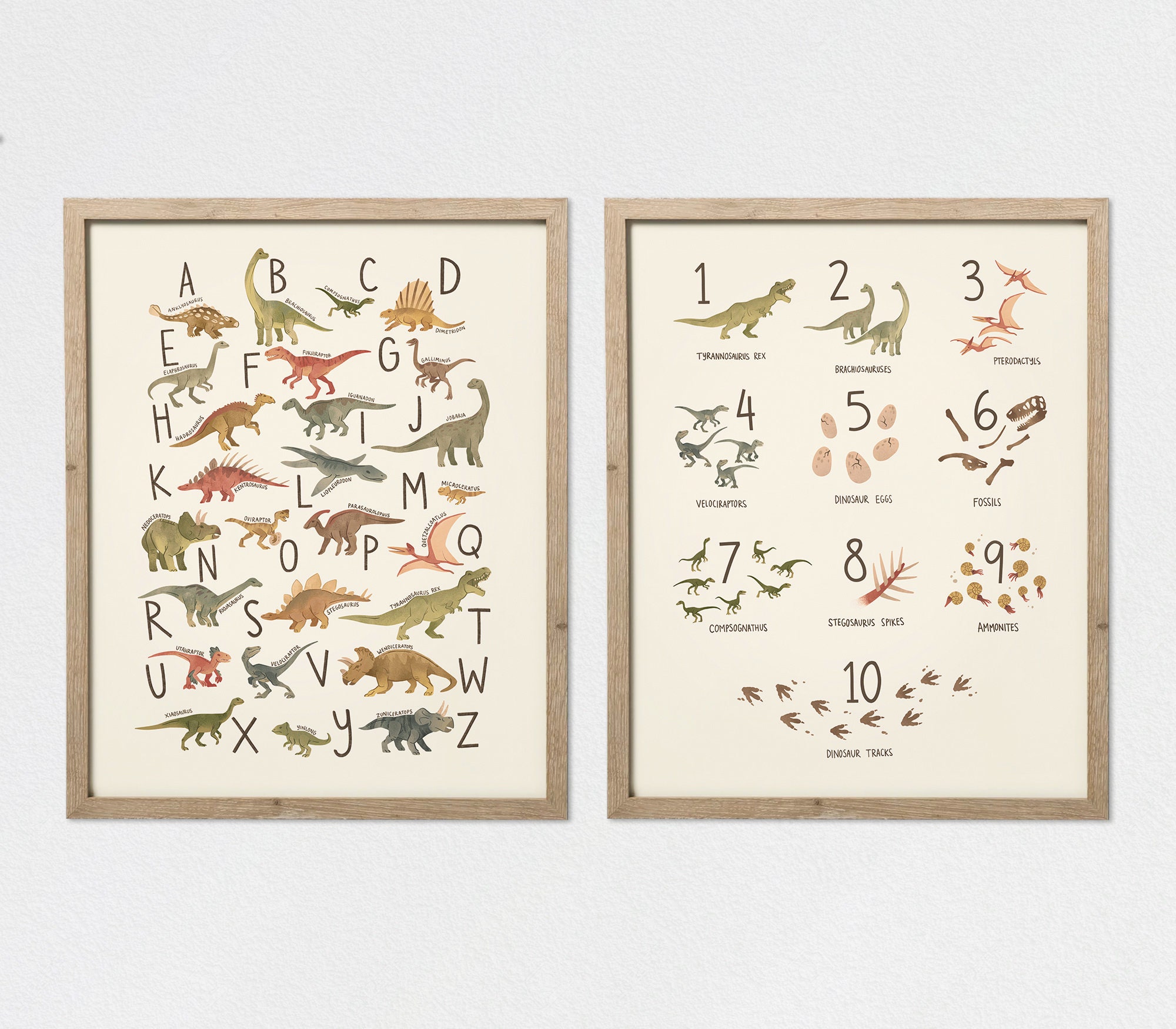 Dinosaur Alphabet Print ABC Printable Alphabet Print - Etsy Australia