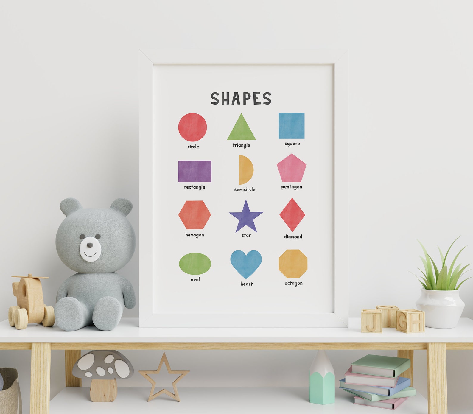 Educational Prints Set of 8 Preschool Posters Classroom - Etsy