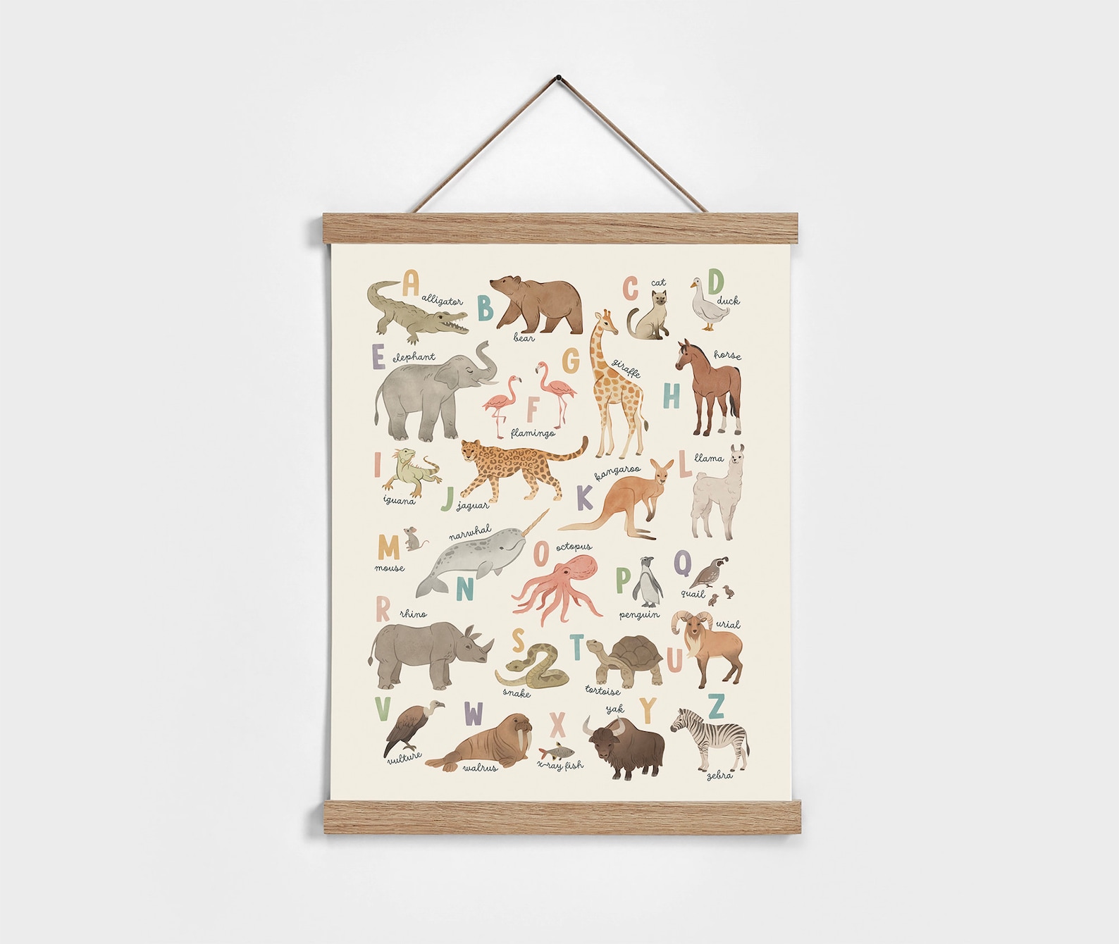 Animal Alphabet, Animal ABC Poster, Classroom Decor, Educational Art ...