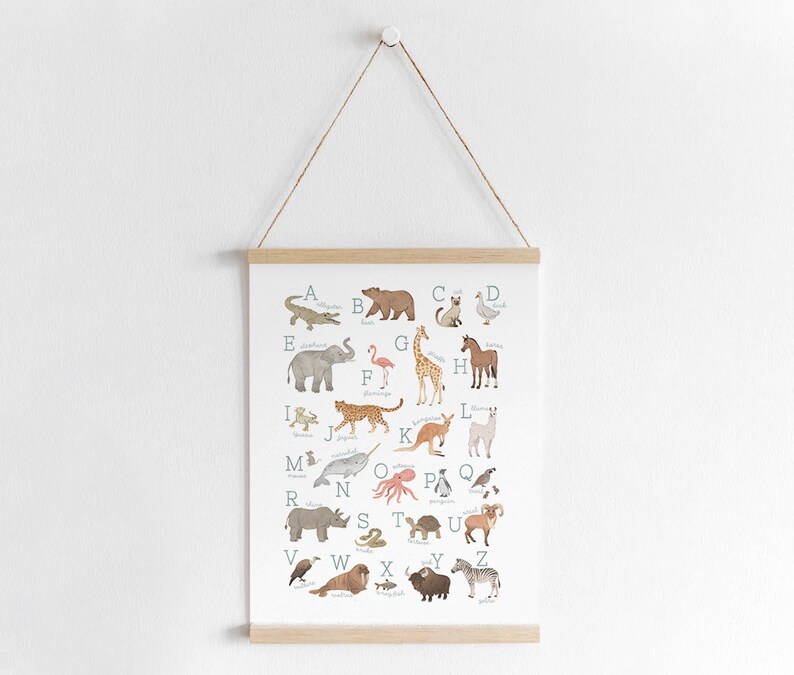 Animal Alphabet Animal ABC Poster Classroom Decor - Etsy