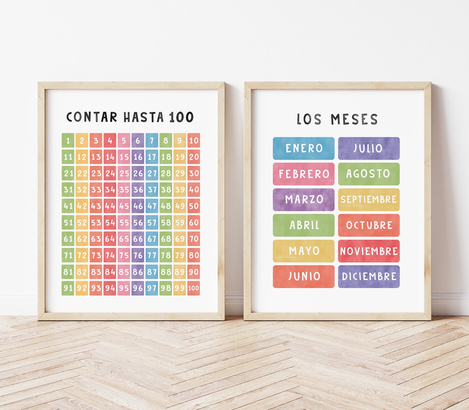 Educational Spanish Prints Set of 8 Preschool Posters - Etsy