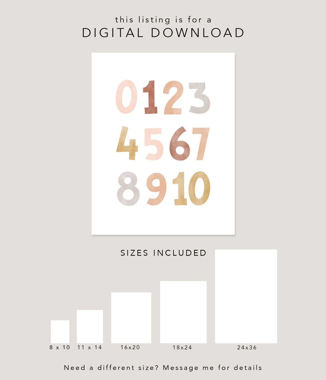 Alphabet Numbers Poster Nursery Alphabet Print ABC 123 - Etsy