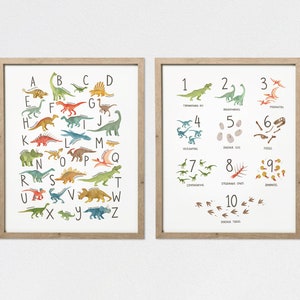 Dinosaur Alphabet Print, ABC Printable, Alphabet Print, Dinosaur ...