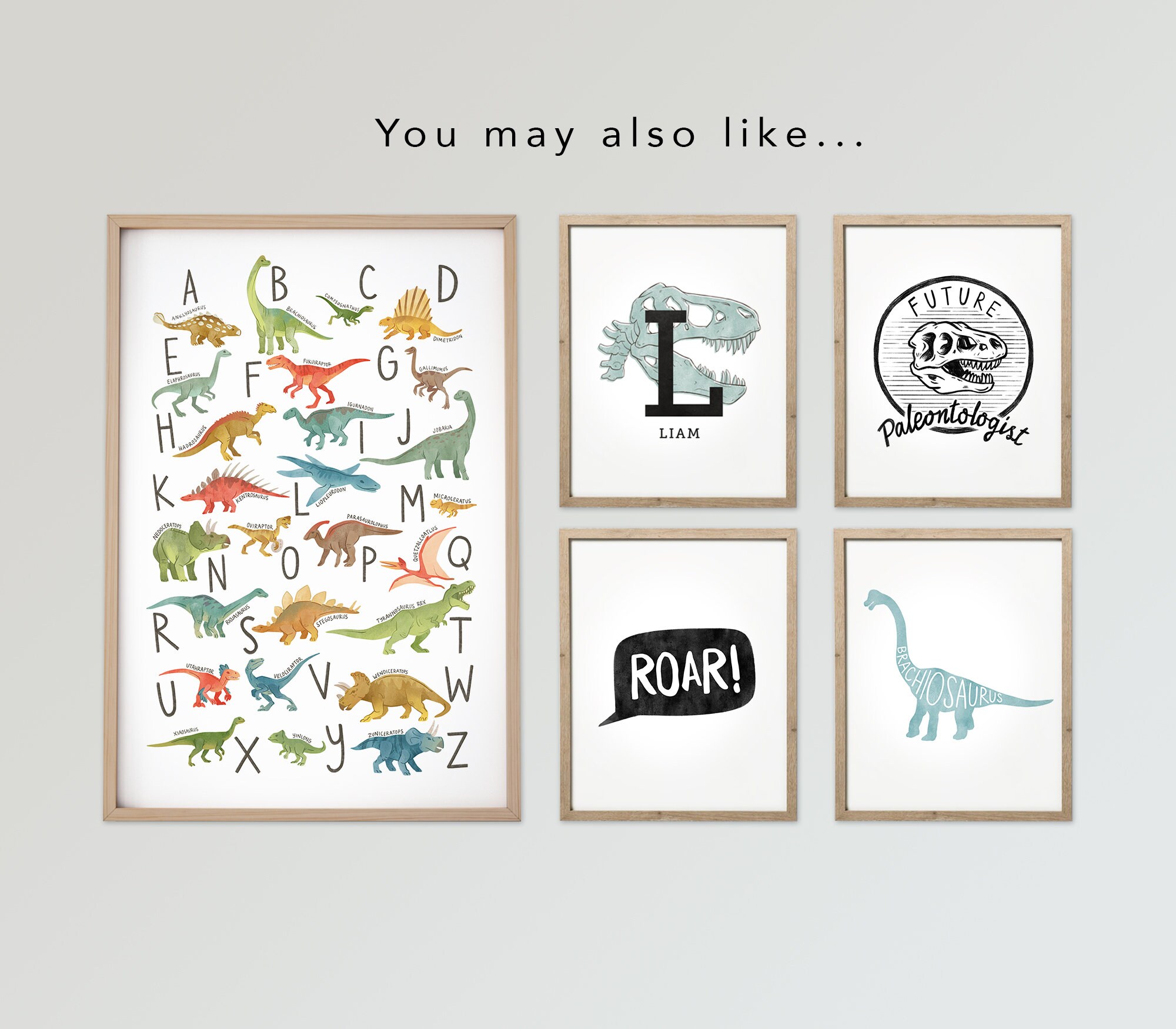 Dinosaur Alphabet Print, ABC Printable, Alphabet Print, Dinosaur ...