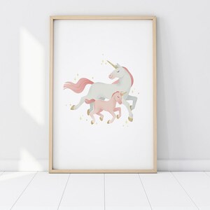 Unicorn Print, Unicorn Printable, Girls Room Decor, Unicorn Decor ...