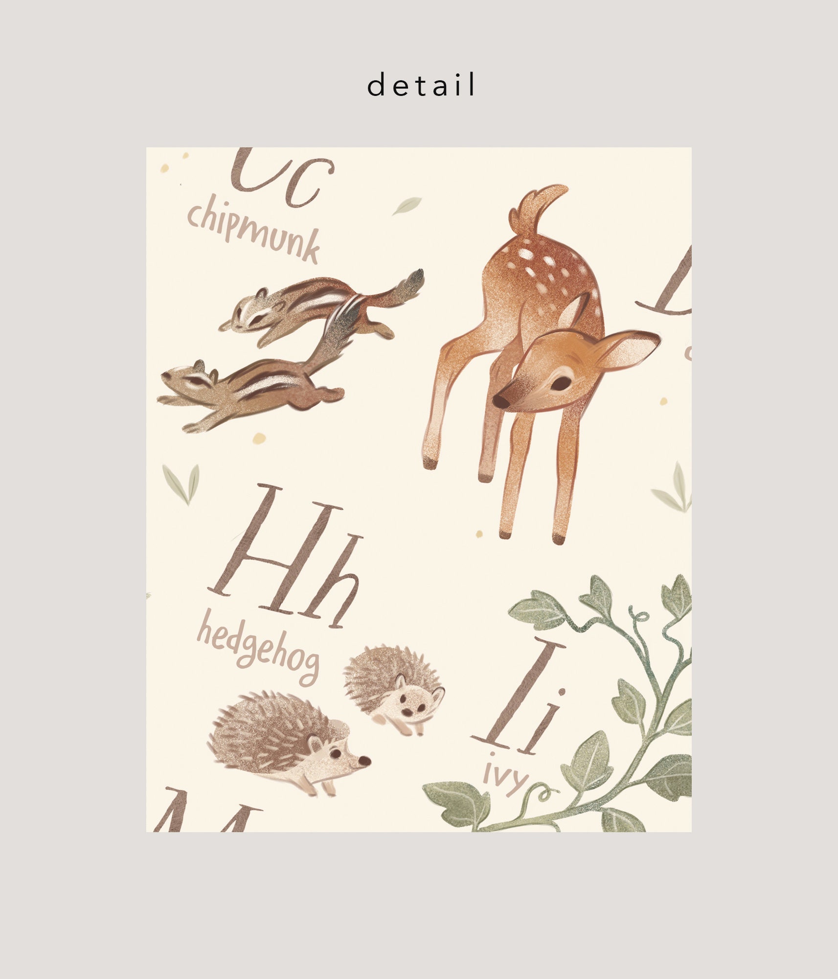 Woodland Alphabet Poster Woodland Alphabet Print Woodland | Etsy