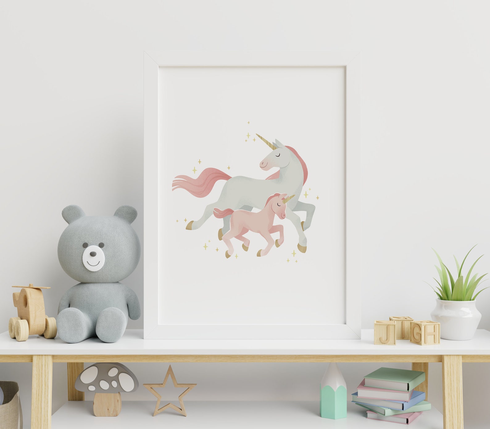 Unicorn Print, Unicorn Printable, Girls Room Decor, Unicorn Decor ...