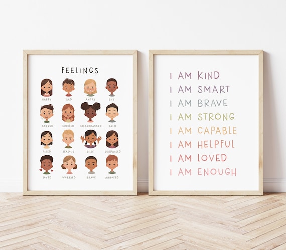 Feelings Poster Emotions Chart Classroom Decor Affirmations | Etsy