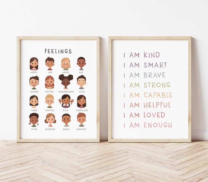 Feelings Poster Emotions Chart Classroom Decor Affirmations | Etsy