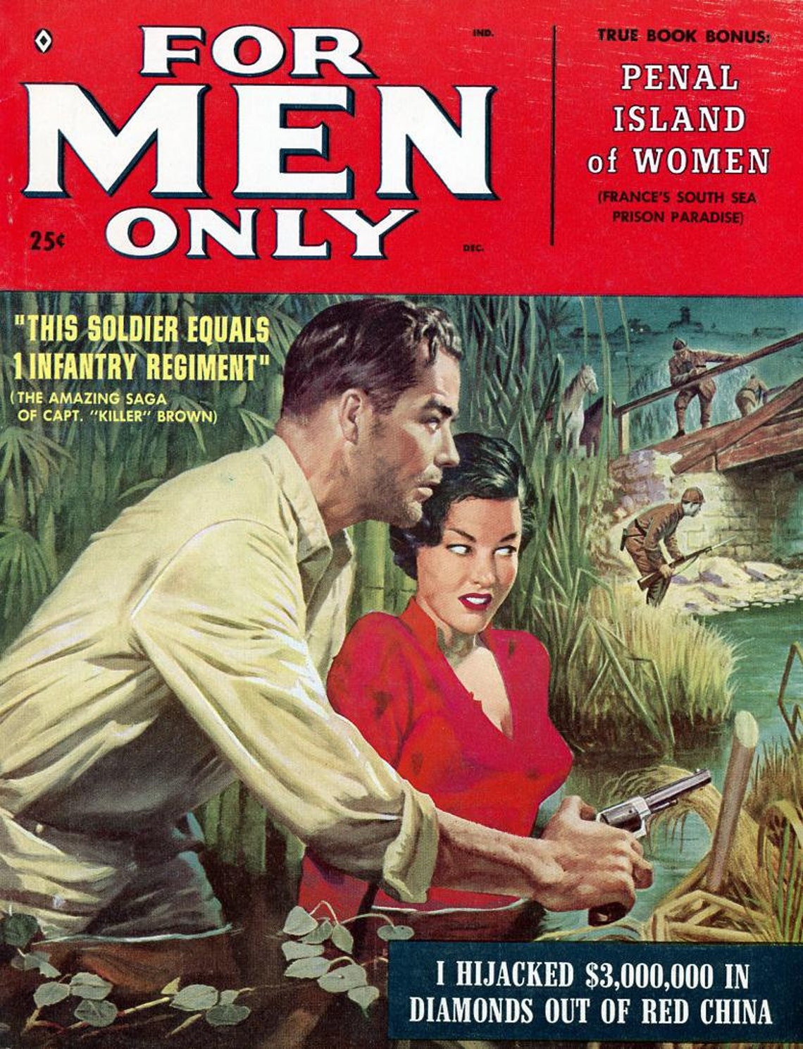 5 For Men Only Magazines Lot 1950's Harlots Julie | Etsy