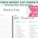 Bucket List Template *editable* Printable | Canva | Blank and Filled ...