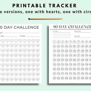 Printable 90 Day Challenge Habit Tracker | PDF | Quarterly Goal ...