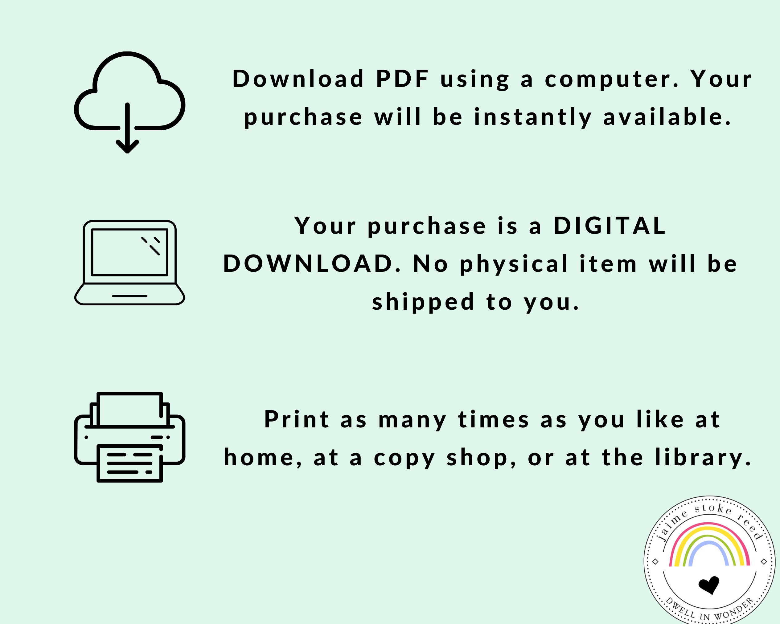 The Swing Poem Print by Robert Louis Stevenson | Digital Download ...