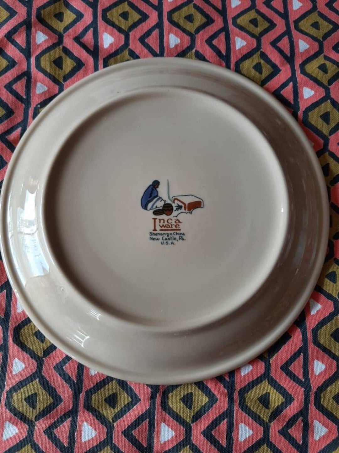 INCA WARE New Castle ,pa. Salad Plate Creamy Beige Vintage Collectible ...
