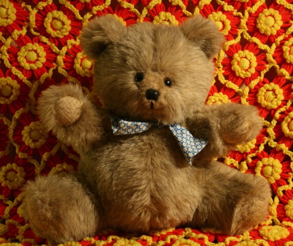 1983 Vintage Teddy Bear Pudgy Huggable Plastic Eyes and Nose | Etsy