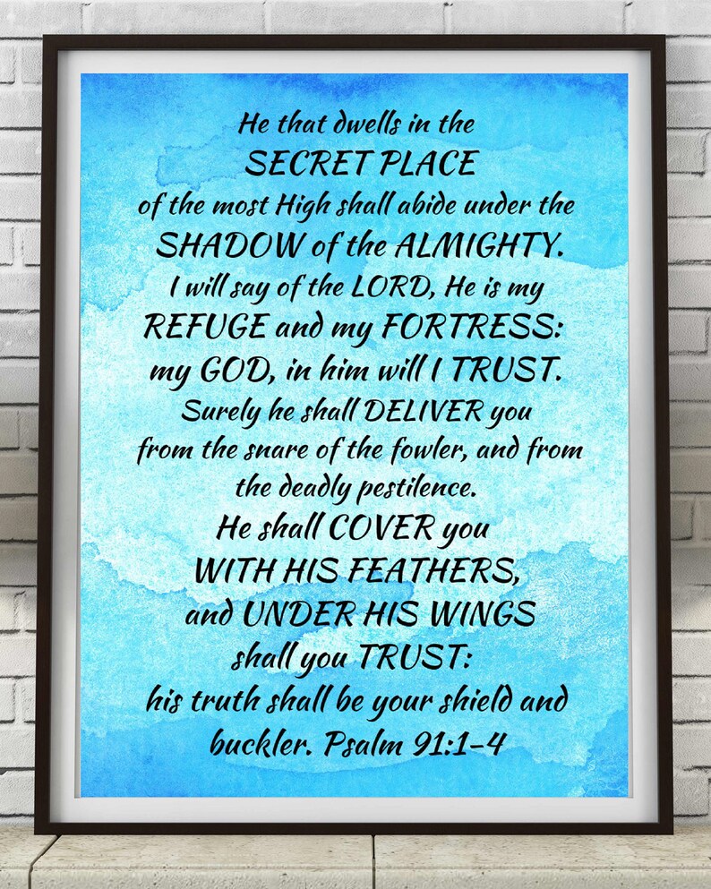 Psalm 91 Art Print - Etsy