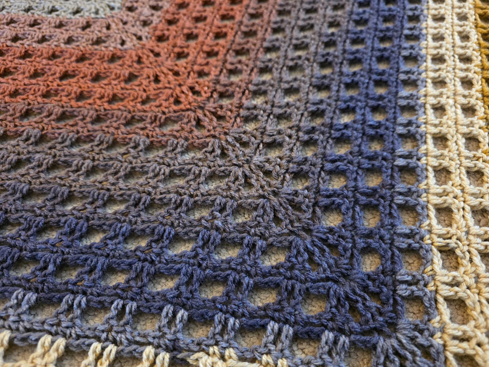 Double Filet Crocheted Shawl - PDF Pattern - Etsy