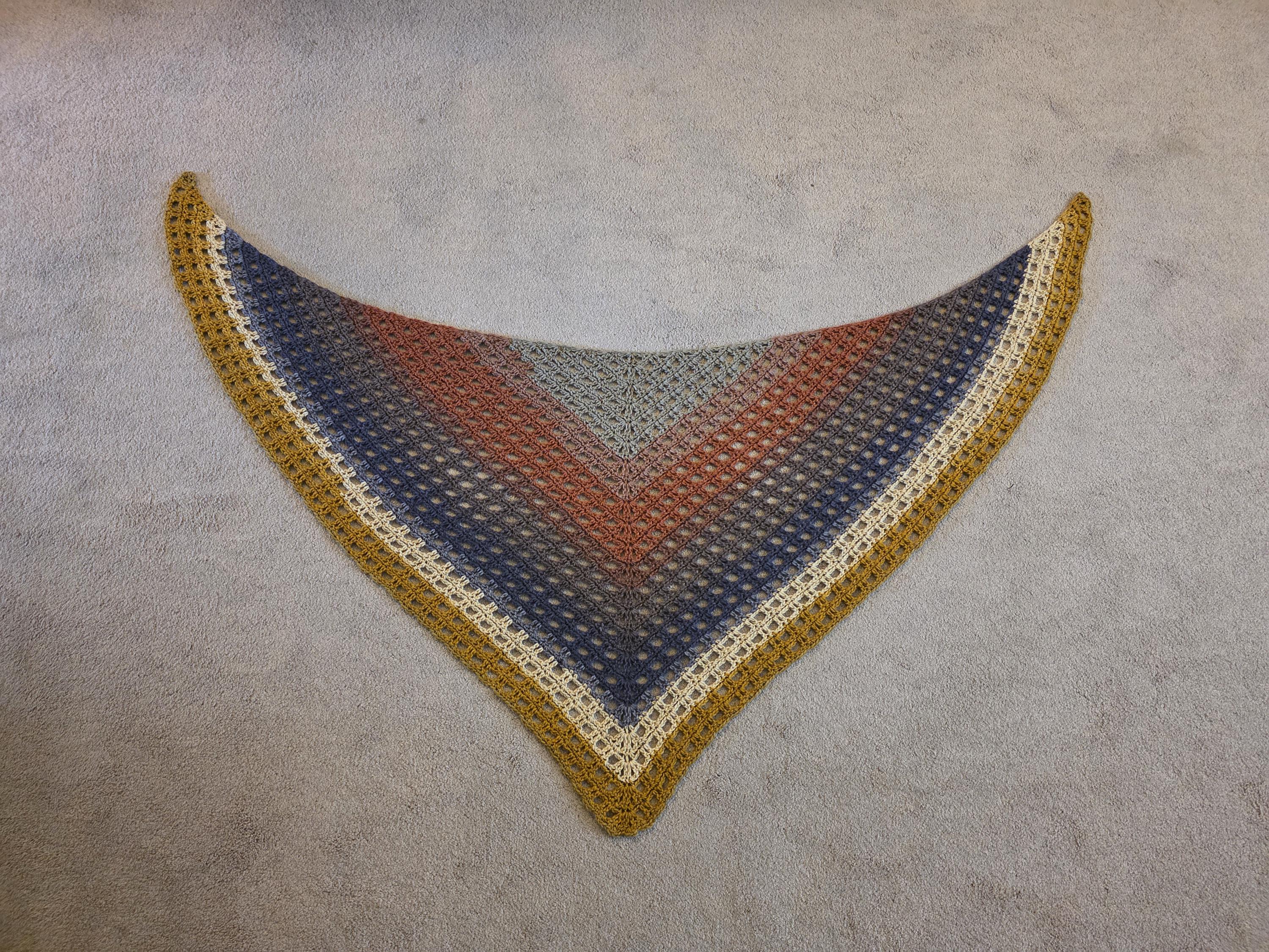 Double Filet Crocheted Shawl - PDF Pattern - Etsy