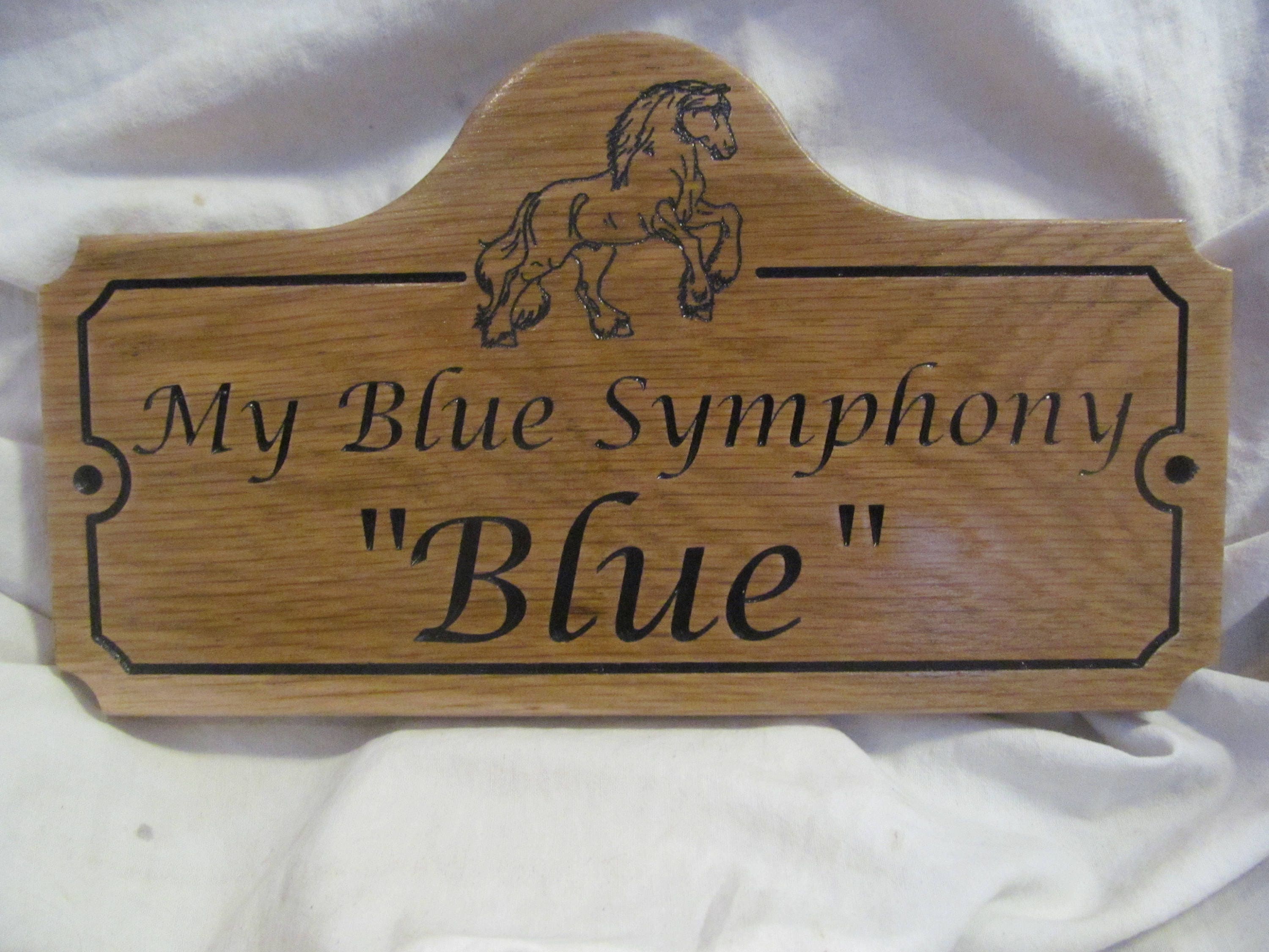 Horse Stable / Stall Sign in Oak Wood 170x300x18mm | Etsy