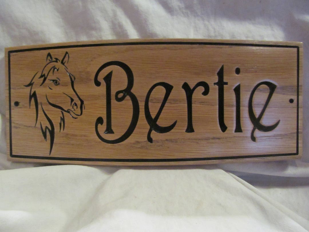 Horse Stable Sign Personalised With Image 130x300x12mm 5 - Etsy