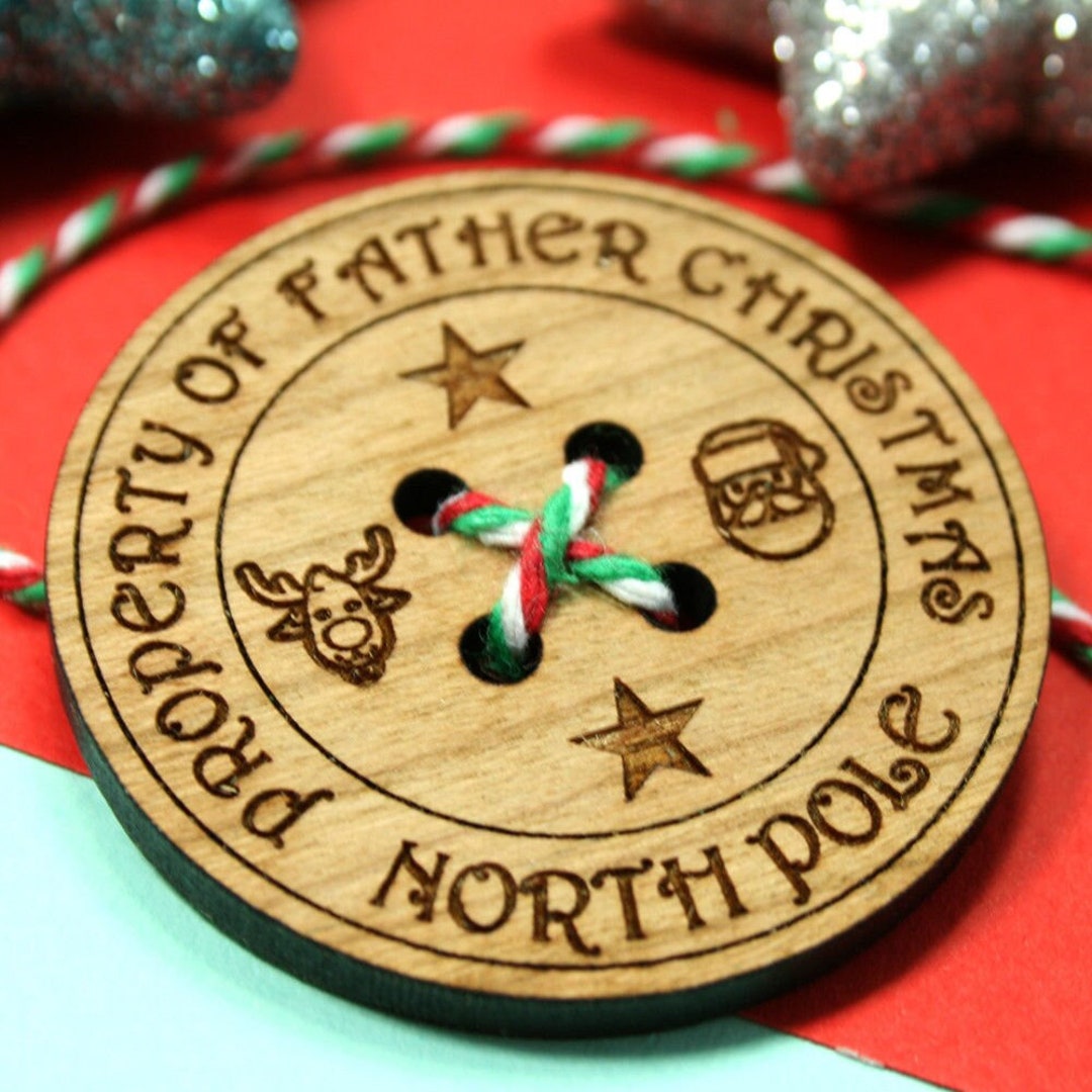 Father Christmas or Santa Claus Lost Button Christmas Decoration ...