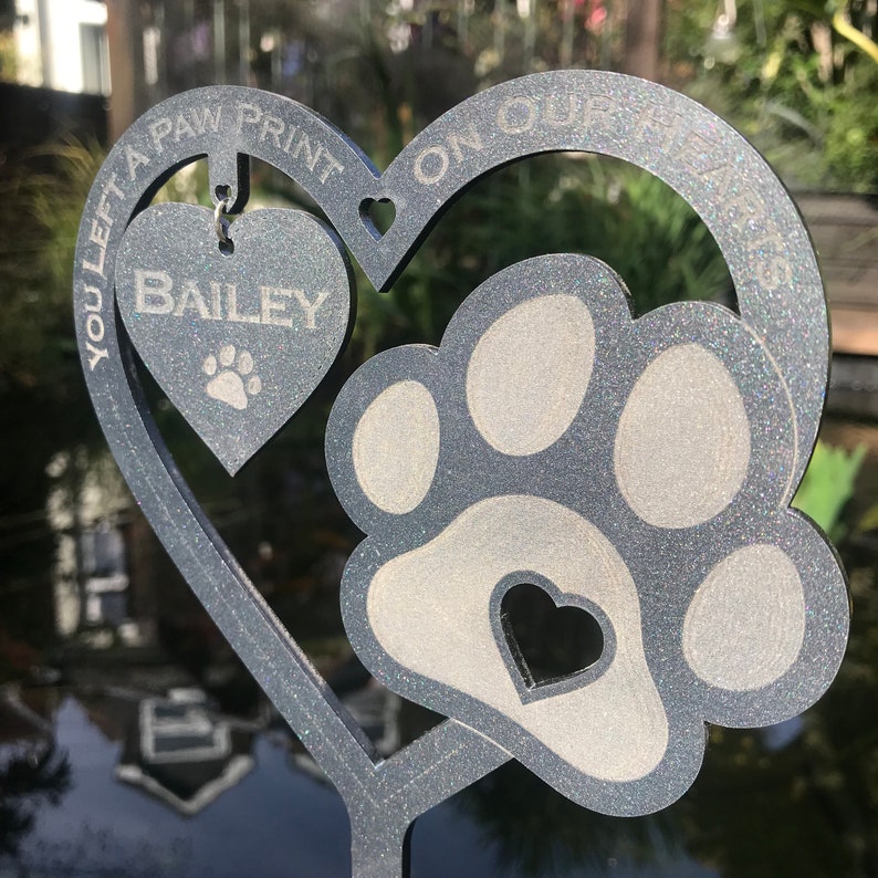 Personalised Pet Memorial Plaque: Engraved Acrylic Garden Sign - Etsy