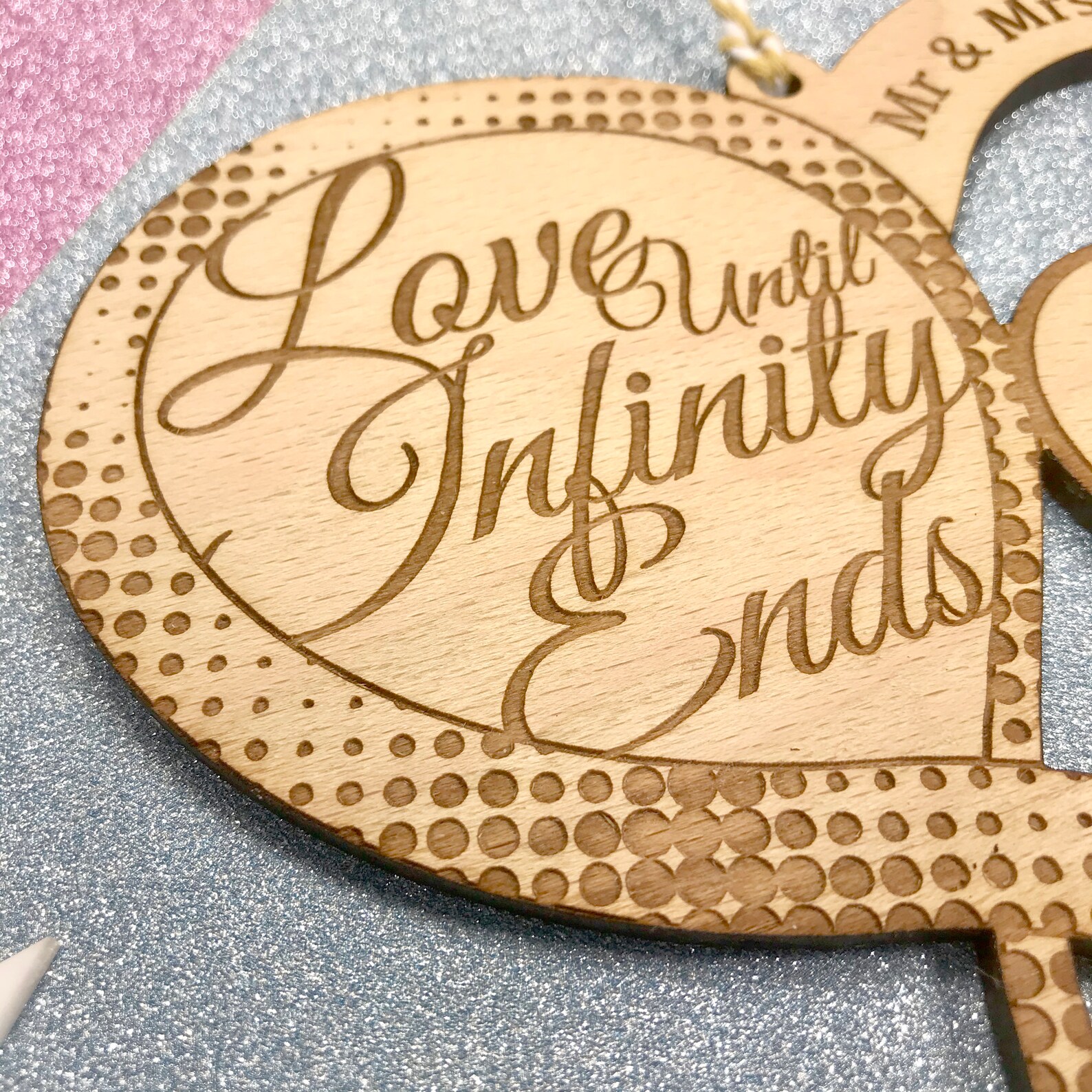 Wooden Personalised Wedding Infinity Heart Wall Art Laser - Etsy
