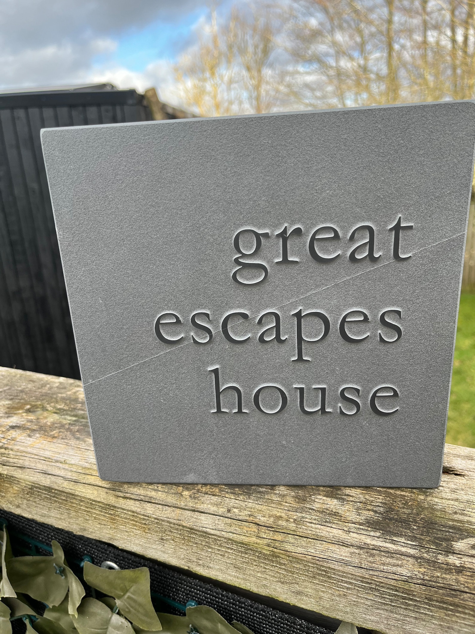 Relief Engraved Slate House Sign 200mm X 200mm With Free Hidden Fixing ...
