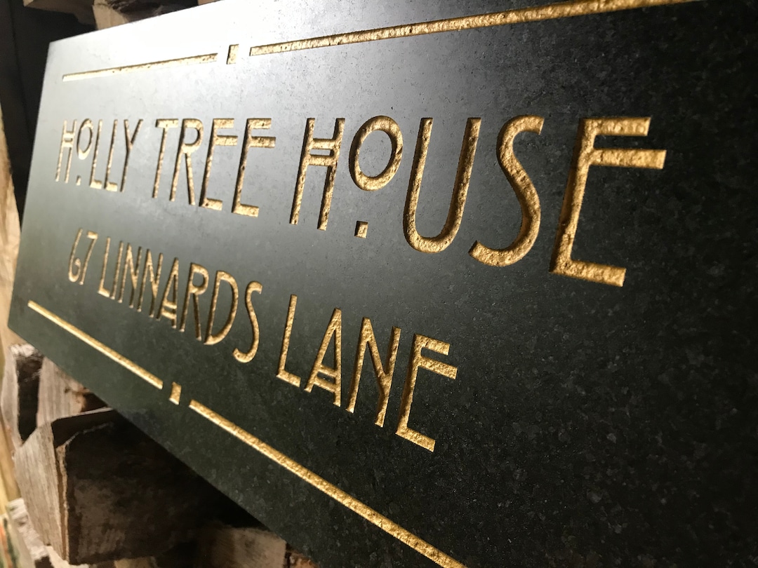 Natural Granite House Signs for Doors , Gates and Fences Available in ...
