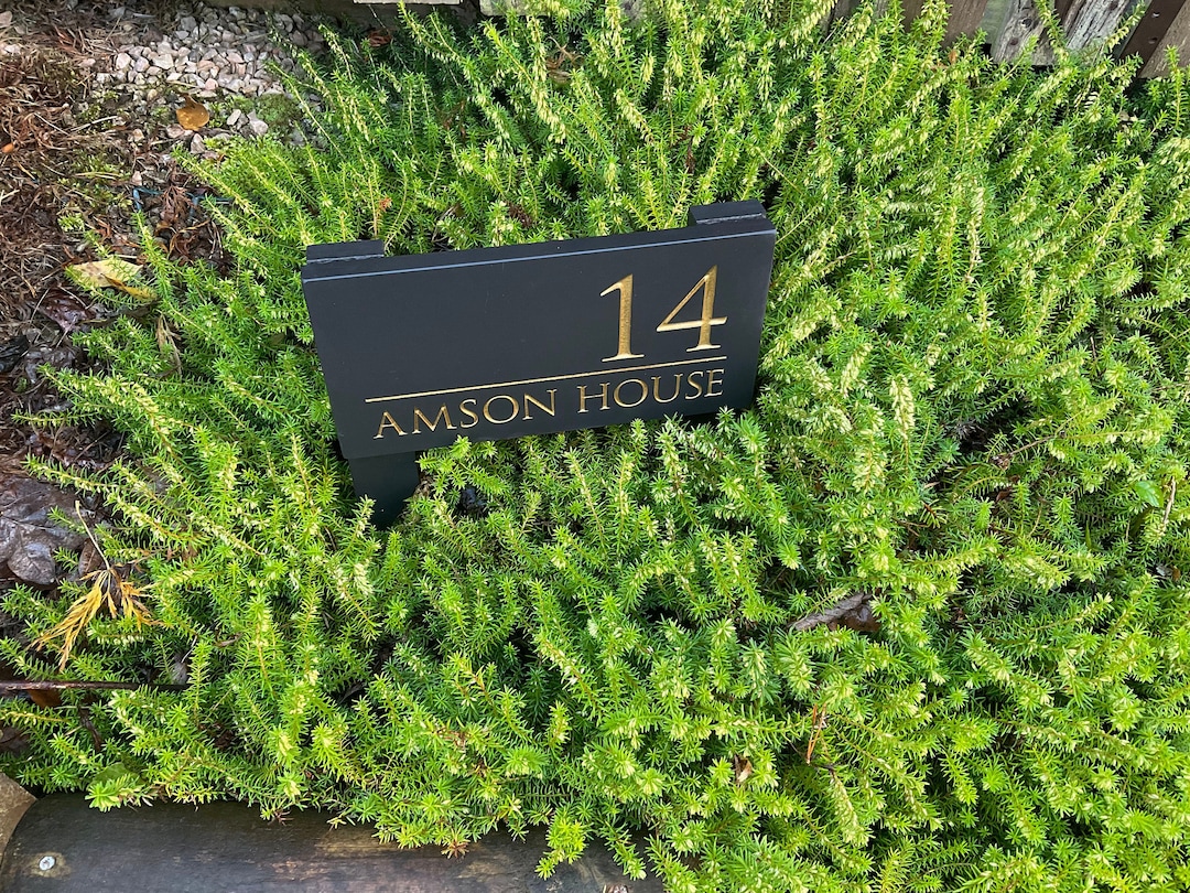 Engraved Slate House Sign With Slate Posts - Handmade - Etsy UK