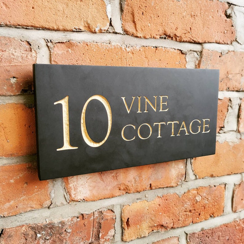 Large Quality Slate House Name and Numbers Sign 20mm Thick and - Etsy UK