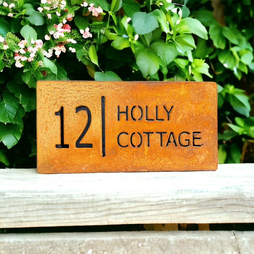 Corten Steel Rustic House Signs for Gates ,fences ,wall Door,home Decor ...