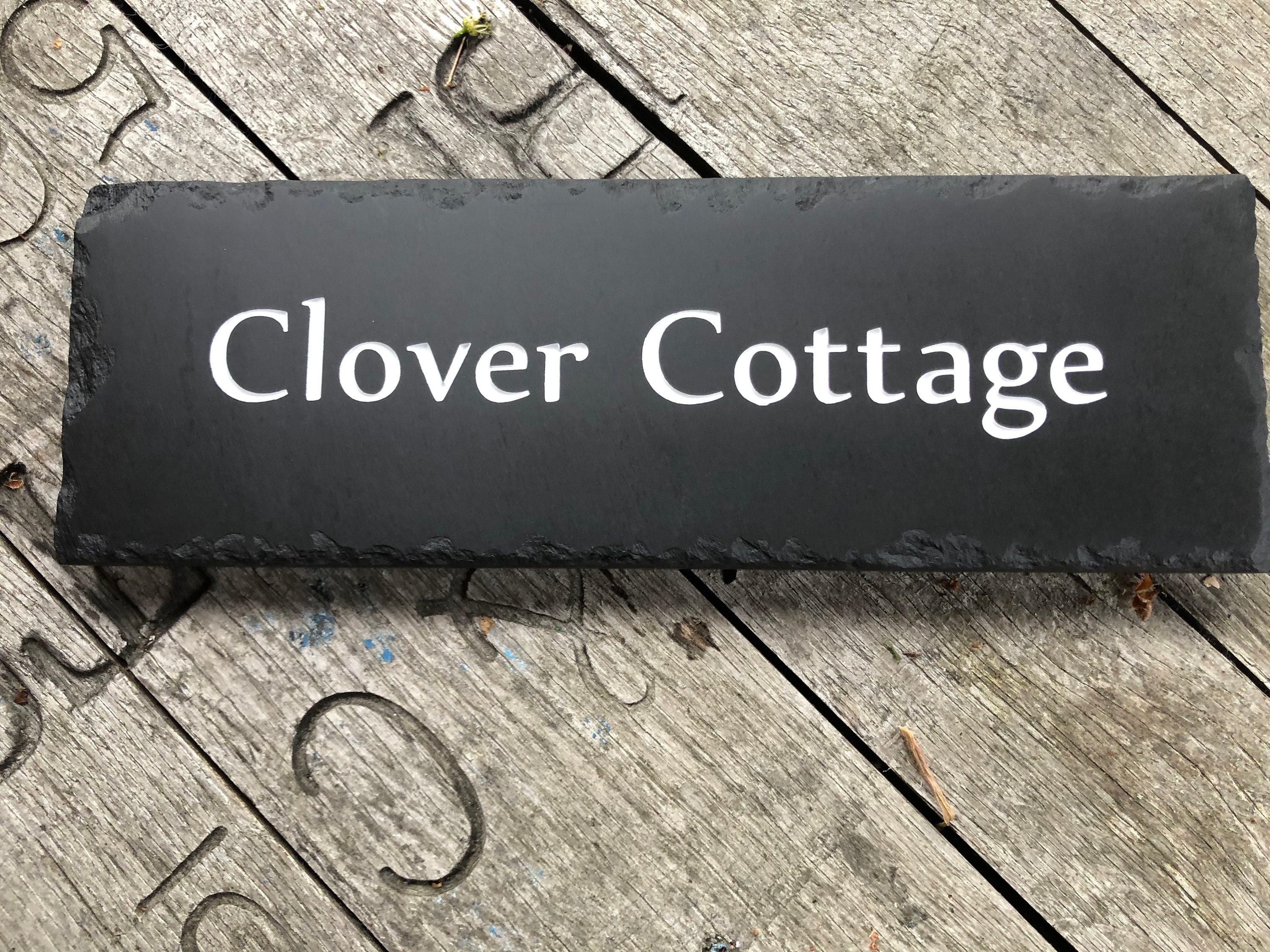 Rustic Chipped Edge Slate House Signs 20mm Thick Deep Engraved | Etsy UK