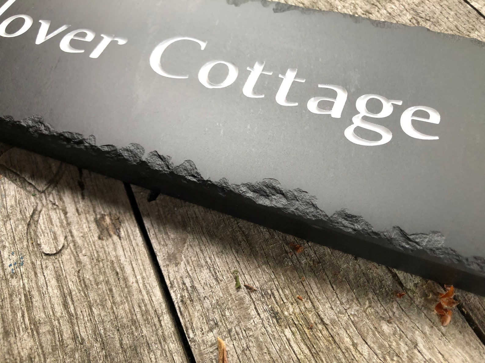 Rustic Chipped Edge Slate House Signs 20mm Thick Deep Engraved | Etsy UK
