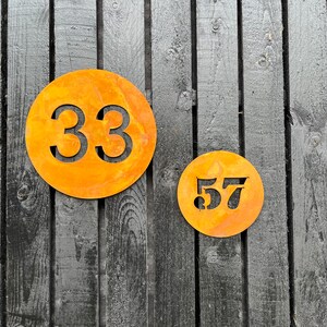 Corten Steel Rustic House Number for Gate Fence Wall or Fence - Etsy