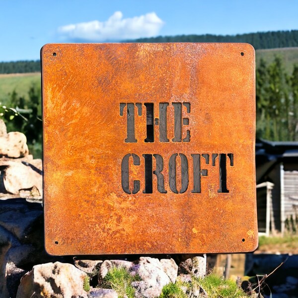 Corten Steel Sign - Etsy UK